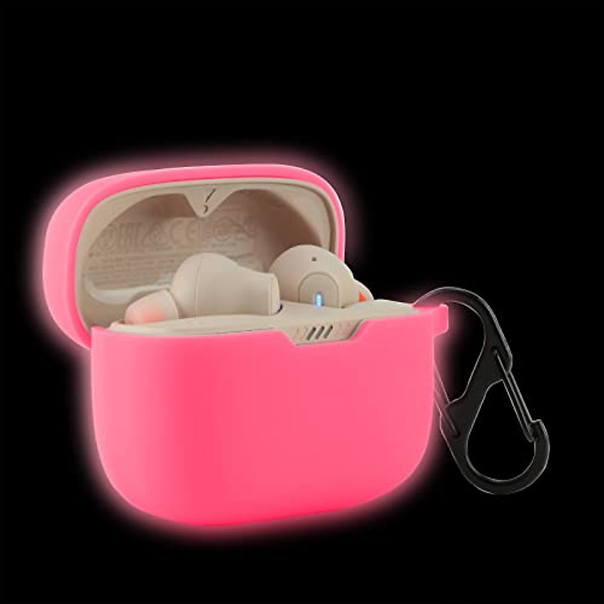 230 NC Case Replacment for JBL Tune 230NC TWS True Wireless Headphone Protective Protector, Pink Silicone Cover Skin Glow in Dark - LEFXMOPHY