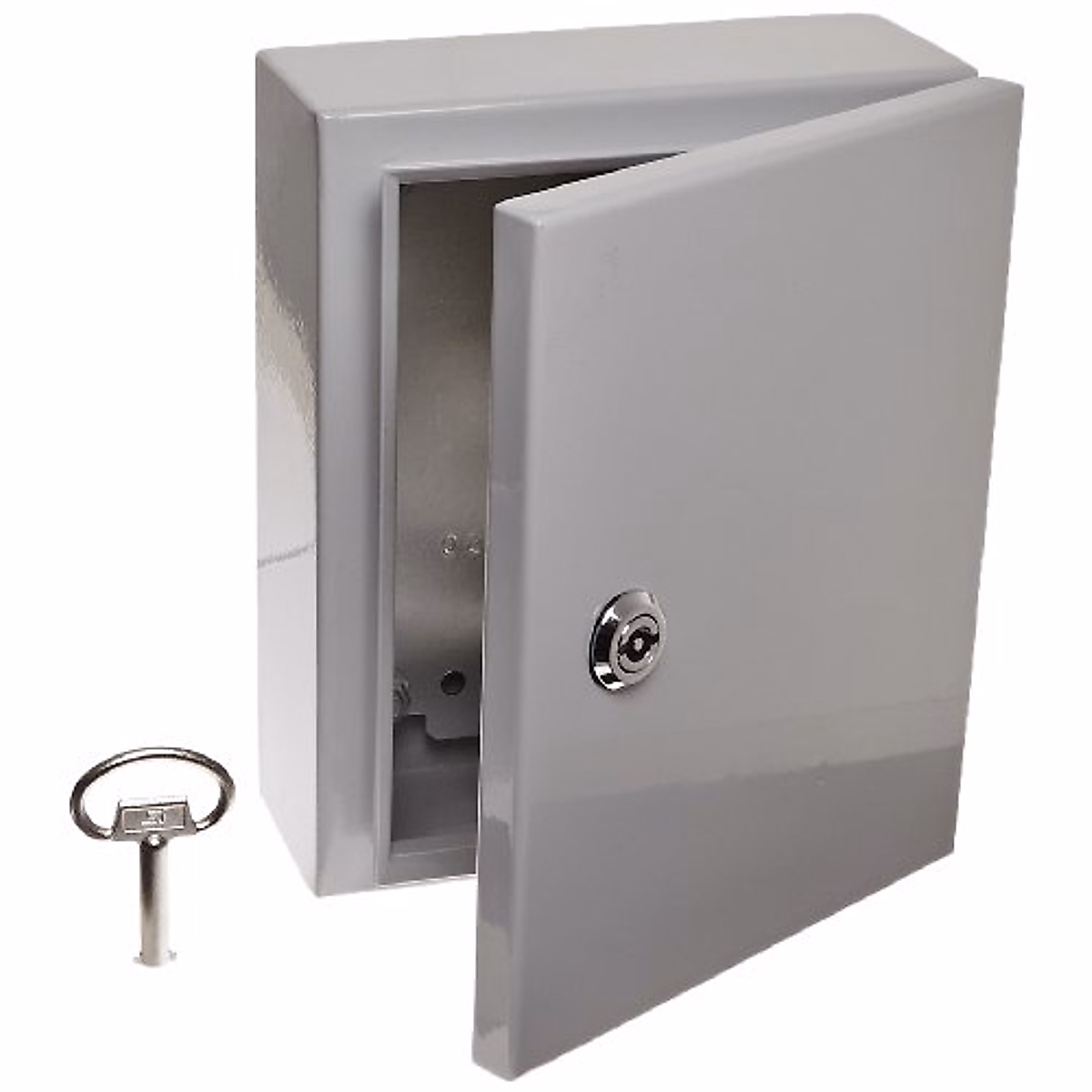 BUD Industries SNB-3741 Series SNB Steel NEMA 4 Sheet Metal Box 9.84" L x 7.87" W x 3.98" H, Gray