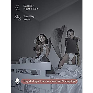 nooie Security Camera Indoor Two Pack, 360-degree IP Camera 1080P, WiFi Smart Home Camera with Motion Tracking, IR Night Vision, Two Way Audio&Sound Detection, Works with Alexa, SD Card and Cloud