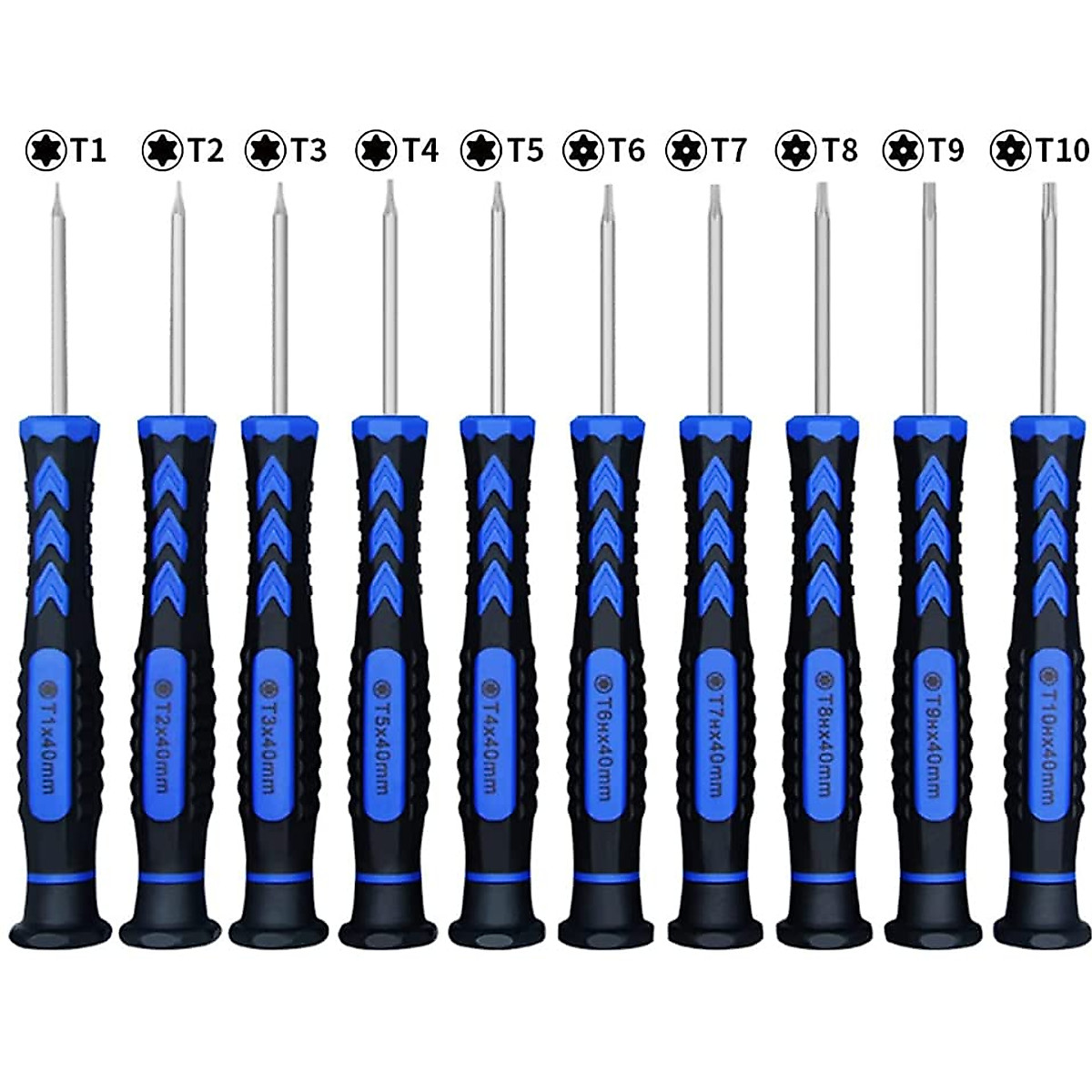 HengTianMei 14 in 1 Torx Screwdriver Set with T1 T2 T3 T4 T5 T6 T7 T8 T9 T10 Security Torx Bit & ESD Tweezers, Magnetic Screwdrivers Precision Repair Kit for Xbox, PS4,Macbook, Computer