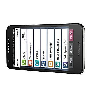 Jitterbug Smart2 unlocked, 32gb, No-Contract Easy-to-use Smartphone for Seniors by GreatCall,Black