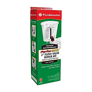 Fluidmaster 507AK PerforMAX Universal High Performance 2-Inch Toilet Flush Valve Repair Kit with Gasket and Bolts