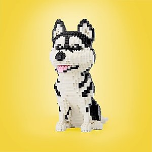 Uvini Building Blocks, 1900 Pieces, Bricks Husky, Dog Animal Toy, Interlocking Toy Building Blocks, for Kids & Teens, Non Toxic, Creative Thinking, 8.26x3.55x9.05 inches