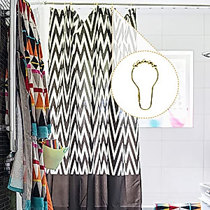 MJIYA Shower Curtain Hook, Stainless Steel Roller Rust-Resistant Balance Sliding Anti-Drop Double Shower Hooks for Curtain Bathroom Shower Curtains (Gold)