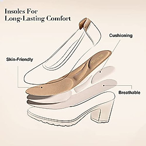 DREAM PAIRS Womens Edena Chunky Closed Toe Low Block Heels Work Pumps Comfortable Round Toe Dress Wedding Shoes, White - 10 (SDPU2230W)