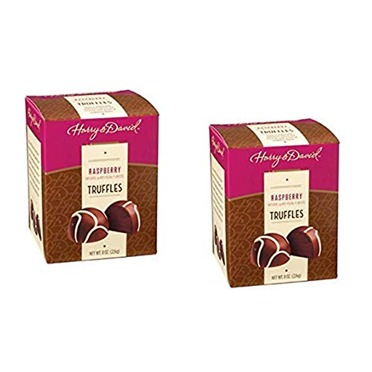 Harry and David, Raspberry Dark Chocolate Truffles 8oz (Pack of 2)