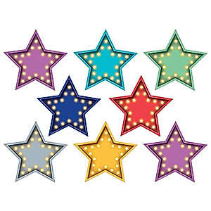 Teacher Created Resources Marquee Stars Accents (5870), Sold as 3 Pack, 90 Pieces Total