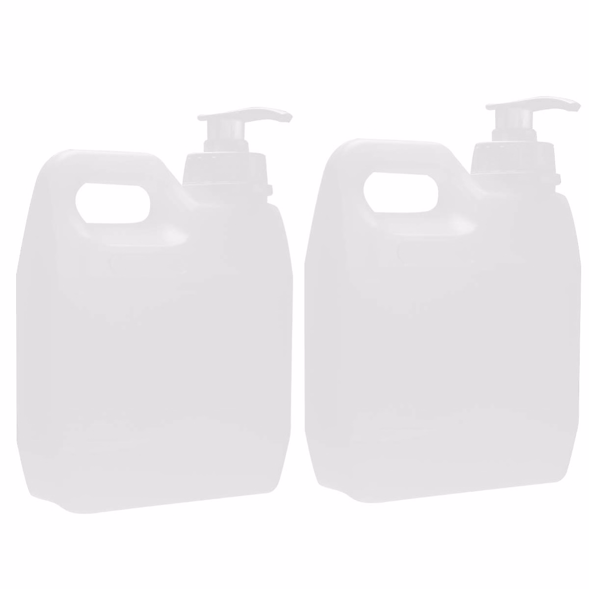 2pcs Plastic Empty Clear Commercial Jug Bottles Reagent Large Gallon Pump Bottle Handl Carboy Storage Water with Chemical L Lotion Hand Oils Creams Ml Lab
