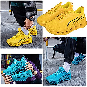 GISBON Softsfeel Men's Perfect Walking Shoes,Womens Blade Type Shoe,Non Slip Blade Type Casual Fashion Sneakers (Black,11)