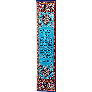 Do Not Be Afraid, Themed Assortment of 4 Woven Fabric Bible Verse Bookmarks, Silky Soft & Flexible Religious Bookmarkers for Novels Books & Bibles, Woven Design, Memory Verse Gift