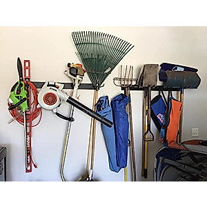 StoreYourBoard BLAT Tool Storage Rack, Garage Wall Organizer, Garden Tools, Shovels, Rakes, Brooms, Holds 250 lbs