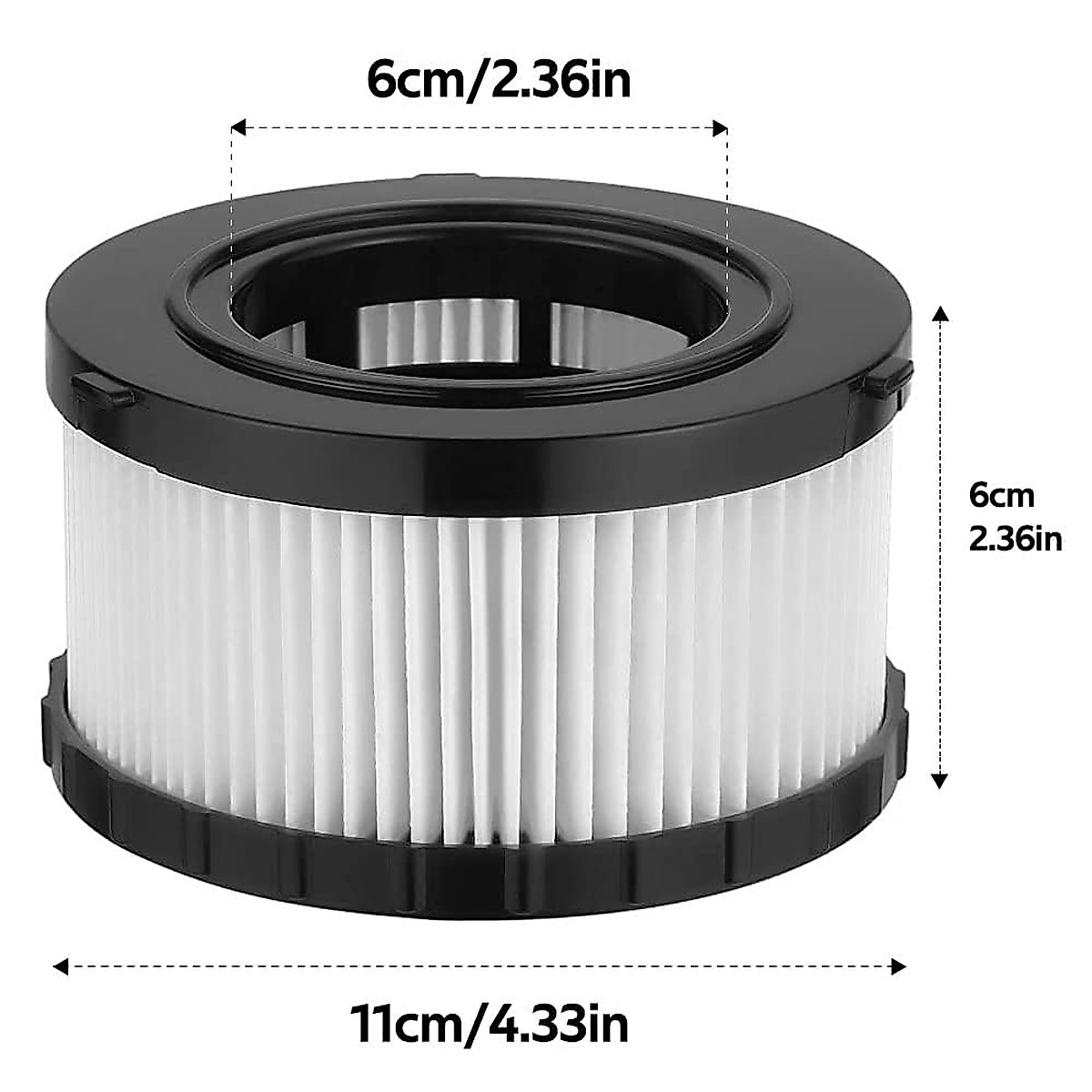 2 Pack DC5151H Replacement HEPA Filter for DEWALT DC5151H DC515 DCV517 Wet Dry Vacuum