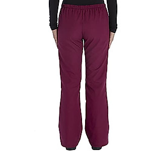 Vital Threads Womens Scrubs Set V-Neck Top & Drawstring Pant, VT513C, S, Wine