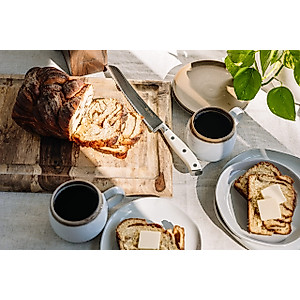 Yatoshi 12 Piece White Knife Block Set - Pro Kitchen Knife Set Ultra Sharp High Carbon Stainless Steel with Ergonomic Handle