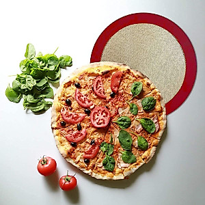 Premium Non Stick Reusable Round Silicone Baking Mat Set Of 2 Diameter 8.5 inch Perfect For 9 inch Round Cake Pan Liner Baking Sheets