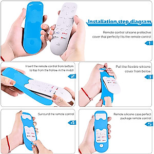 Silicone Protective Case Compatible for Sony PS5 Remote Skin Case, Anti-Drop/Non-Slip Silicone Protective Cover ，Glow in The Dark （Glow Blue + Glow Green +Red）