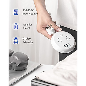 Surge Protector Tower 12 AC Outlets 6 USB Ports + Small Power Strip 2 AC Outlets 3 USBs