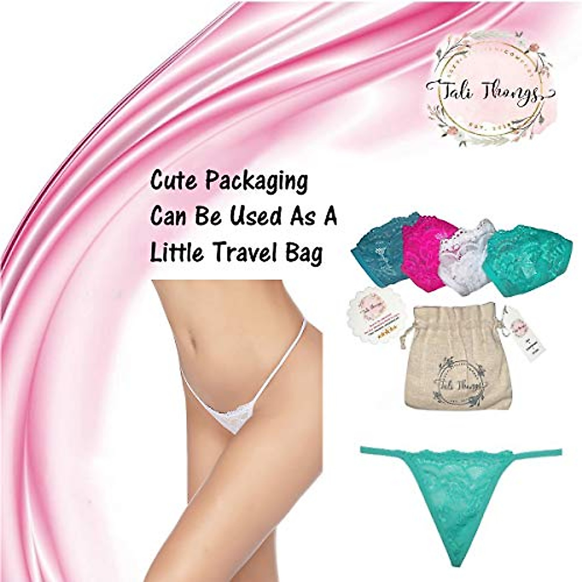 Low Rise Medium Thongs Women's Sexy Lace Thong T Back Cotton G-String Panties