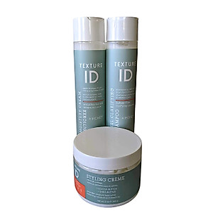 Texture ID Texture ID Set of 3 Products - Curl Clarifying Shampoo, 3x Moisture Cream Conditioner and TID Styling Creme