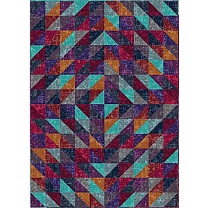 Connecting Threads Beginner Lap Throw Quilt Kit (40.5" x 56.5") - Half-Square Triangle Fun (Weathered Tonals - Jewel)