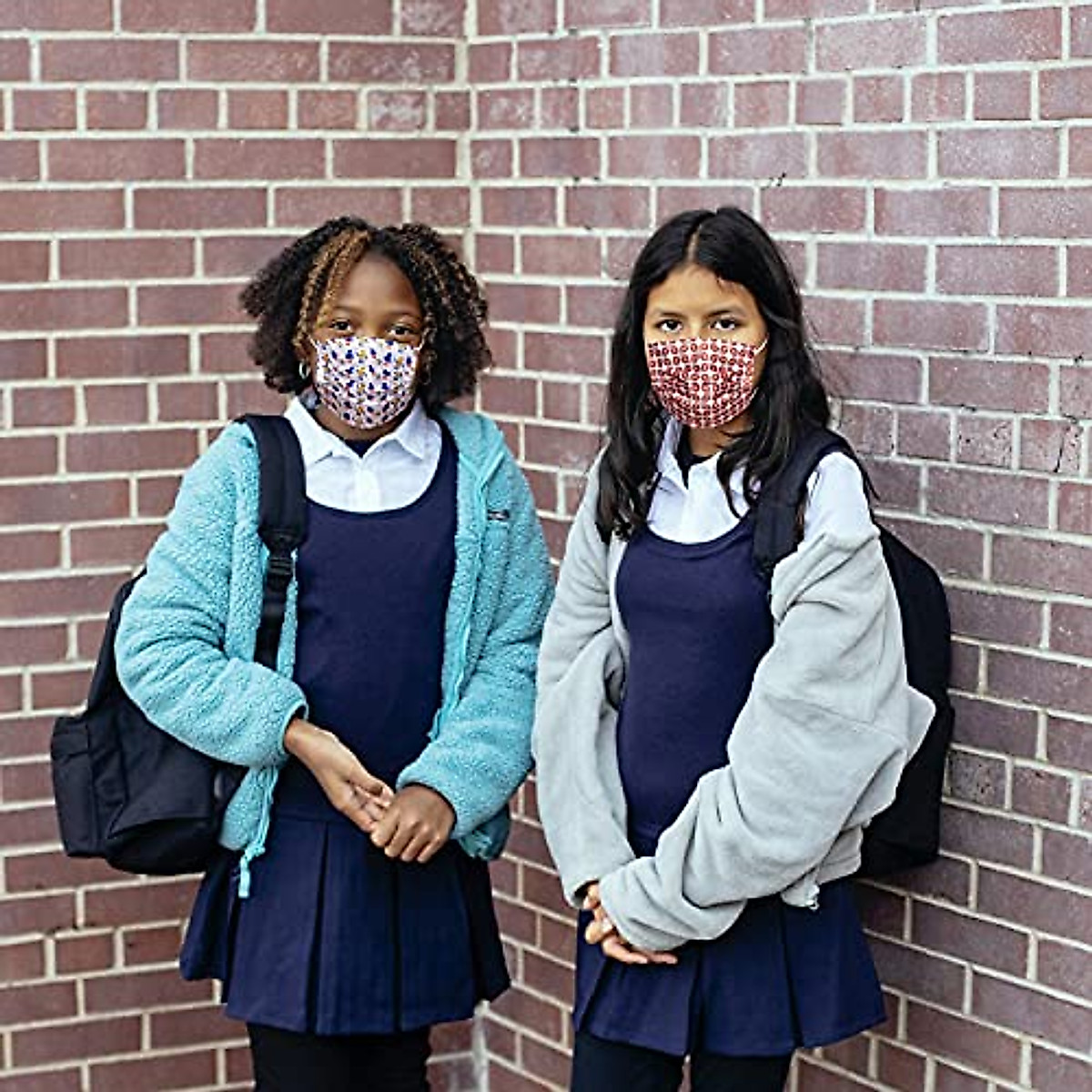 Hyegiir Kids 3 Ply Disposable Face Masks, 50 Assorted Wacky Balls Breathable Individually Wrapped Non-woven Face Masks For Boys and Girls(Red)