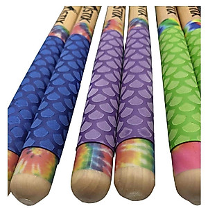 CardioStix approx 8.5oz per set (1 PAIR WITH BAG) Bundle Weighted Double Grip w/bag Premium American Hickory Wood Cardio Drum Sticks | Drumming, Fitness, Aerobic Class, Exercises (Tie Dye with Bag)