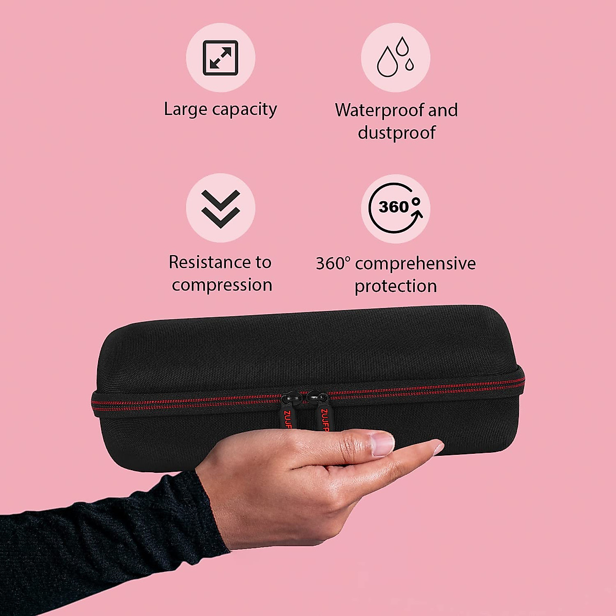 ZUJFPL EVA Hard Case for JBL Charge 5 / Charge 4 Bluetooth Portable Speaker，Fit for JBL Charge 4 / Charge 5 Premium Travel Protective Carrying Storage Bag