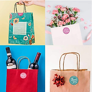 1000pcs Thank You Stickers with 2 Colors&8 Designs 1.0” Thank You for Supporting My Small Business Sticker Gold Foil Pink Blue Thank You Stickers Labels for Business