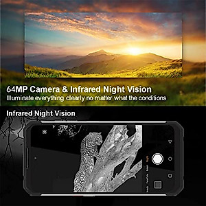 Rugged Smartphone OUKITEL WP17 Night Vision 64MP Triple Camera IP68 Waterproof NFC Phone,8GB+128GB 8300mAh Battery Android11 Dual 4G Global Bands Rugged Cell Phone,6.78‘’FHD+ Unlocked Mobile Phone