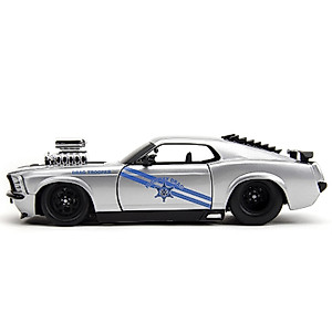 1970 Boss 429 Silver Metallic Highway Drag - Drag Trooper Bigtime Muscle Series 1/24 Diecast Model Car by Jada 35021
