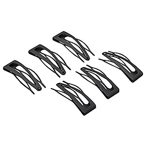 Revlon Rubberized Double Grip Black Hair Clips, 6 count