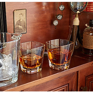 Barski - European Glass - Square - Double Old Fashioned Tumbler Glasses - Uniquely Designed - Set of 6-11 oz. - Made in Europe