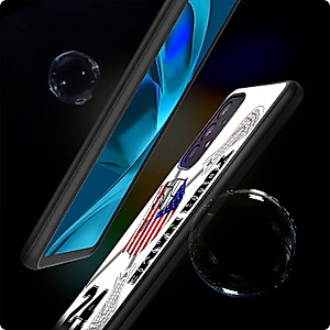 Personalized Lacrosse Helmet America Flag Design Name Number Rubber Cover Phone Case for Samsung Galaxy A15/A25/A14/A54/A53/A03S/A02S/A10E/A12/A13/A32/A33/A42/A51/A52/A71 Custom Lacrosse Phone Case