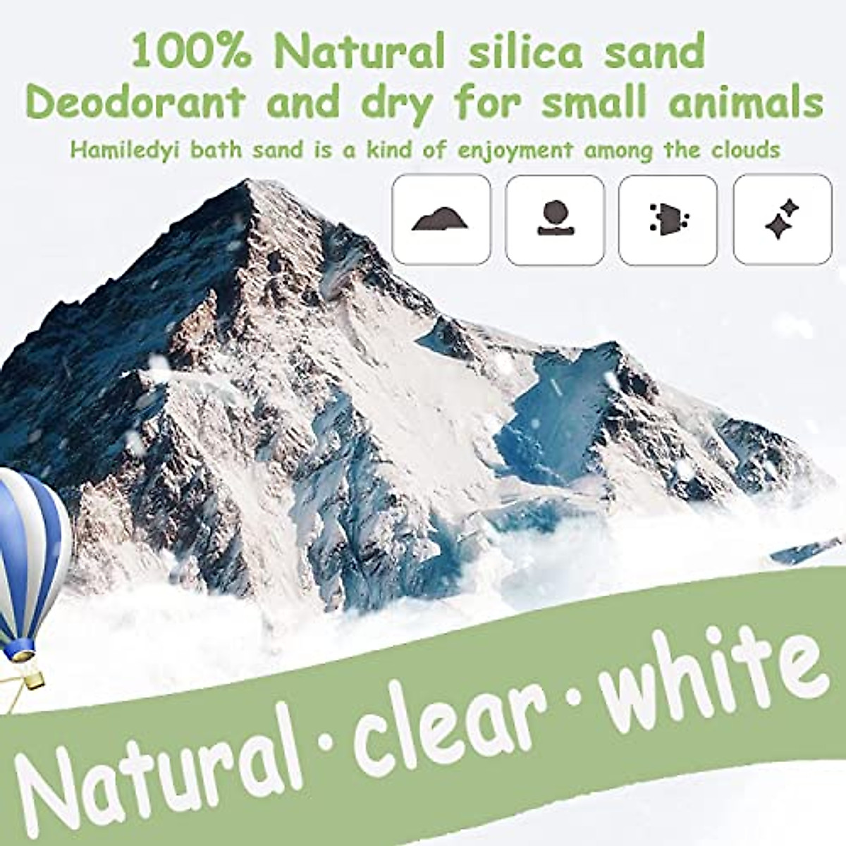 Hamiledyi Hamster Sand Bath Small Animals Sand Clean The Dust Gerbils Bathing Sand for Dwarf Syrian Hamsters Chinchilla Guinea Pigs Rats Lemming Mice Degus or Other Small Pets 2.2lb Fine Sand