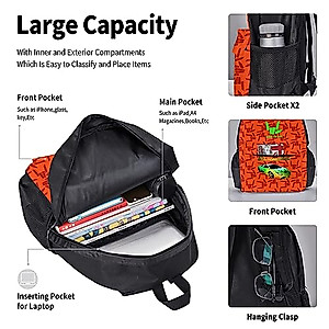 3-Piece Unisex Backpacks Set Including Travel Daypack, Lunch Tote Bag And Pencil Case Combination For Men Women