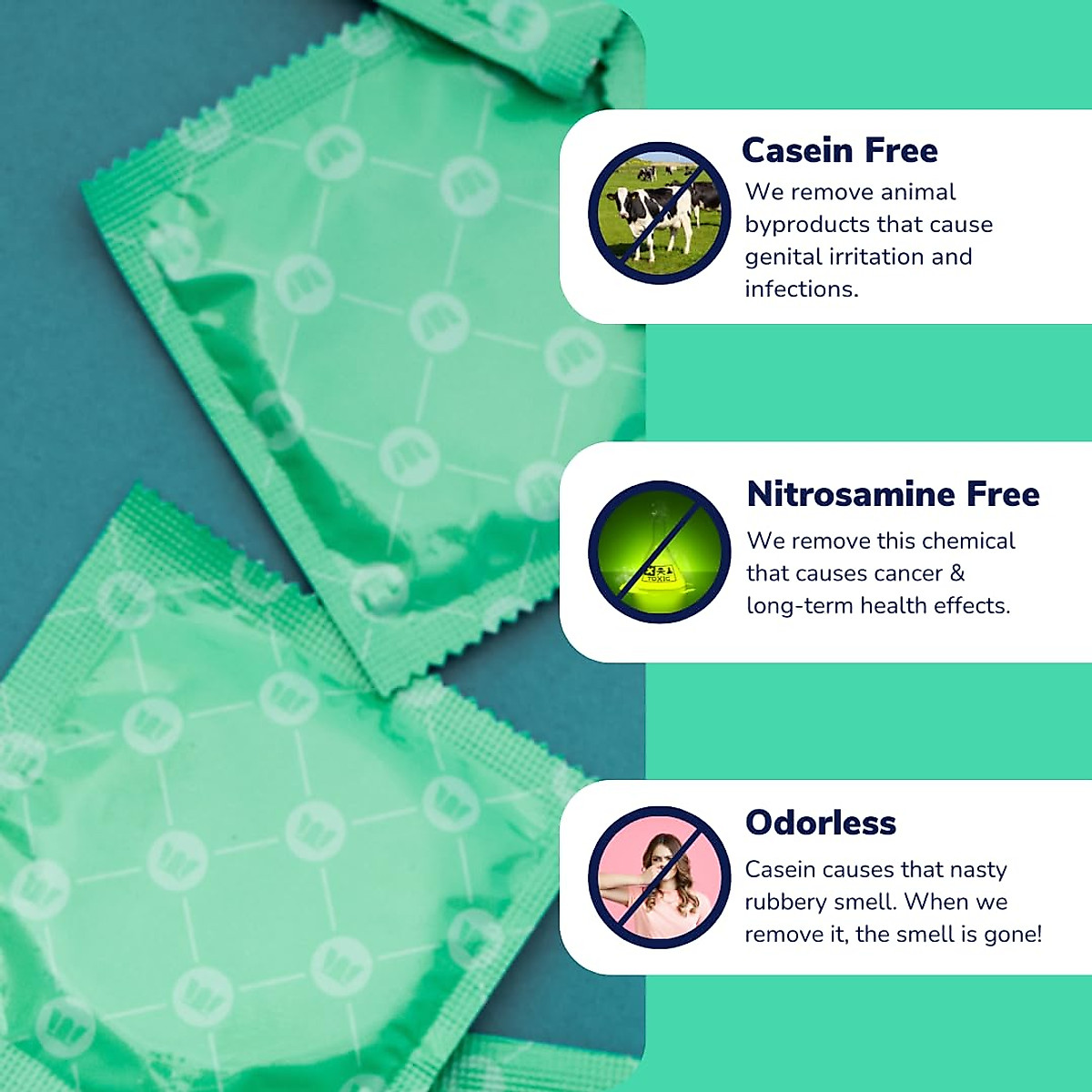 Royal Extra Large Ultra Thin Vegan Condoms for Men - Premium Lubricated Natural Condom - Unflavored Lubricant, Organic Latex - Odorless, Snug, Natural Feel - Safe & Durable - 10 Pack