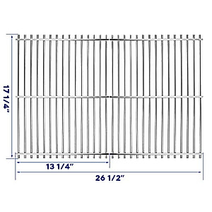 Uniflasy Grill Cooking Grate for Nexgrill 4-5 Burner Grills 720-0830H 720-0783E 720-0697 720-0773 720-0888 720-0783C Grill Parts Master Forge 1010037, 17 1/4 Inch