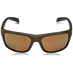 Native Eyewear Ashdown Rectangular Sunglasses, Wood/Brown Polarized, 58 mm