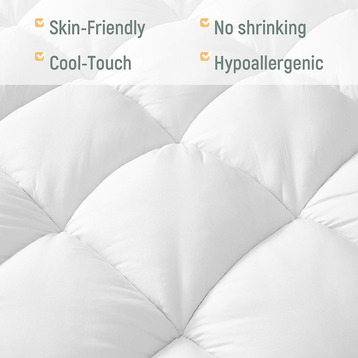 MINOROTY Mattress Topper Full Size, Extra Thick Plush Mattress Pad Cover Topper, Cooling Pillow Top with 8-21Inch Deep Pocket
