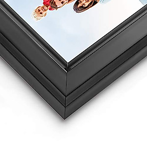 LaVie Home 4x6 & 5x7 Picture Frames (4 Pack, Black) Simple Designed Photo Frame with High Definition Glass for Wall Mount & Table Top Display, Set of 4 Classic Collection