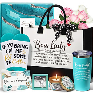 Boss Gifts for Women Her, Christmas Gifts for Boss Woman, Best Boss Lady Gifts for Women Cool Gifts for Bosses Female, Funny Boss Appreciation Gifts Birthday Farewell Gifts for Boss w/ Canvas Tote Bag