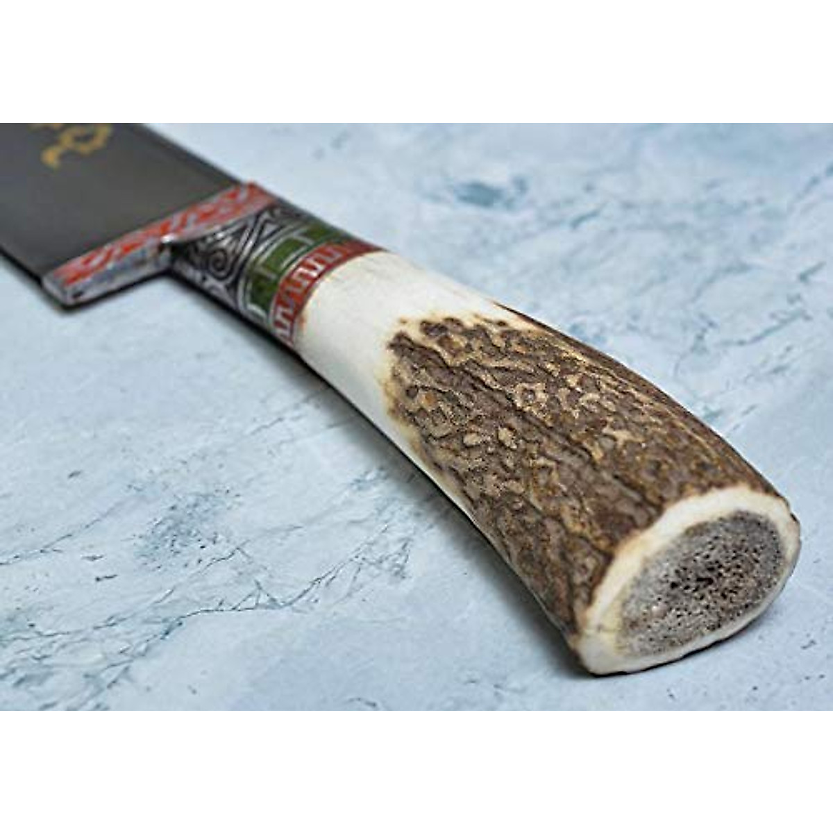 Genuine Handmade Uzbek Chefs Knife Pchak - Deer Horn Handle - 11 Inches - Uzbek Pchak - Ethnic Sheath – Uzbekistan Knife Pichok - Ethnic Souvenir - Bonus Popular Uzbek Recipes Ebooks