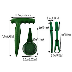 AXLIZER Set of 6 Gardening Tools Hand Planter Seedling Remover Seedling Lifter Seed Planter Tool