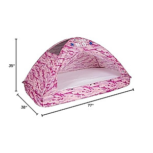 Pacific Play Tents 19781 Kids Pink Camo Bed Tent Playhouse - Twin Size