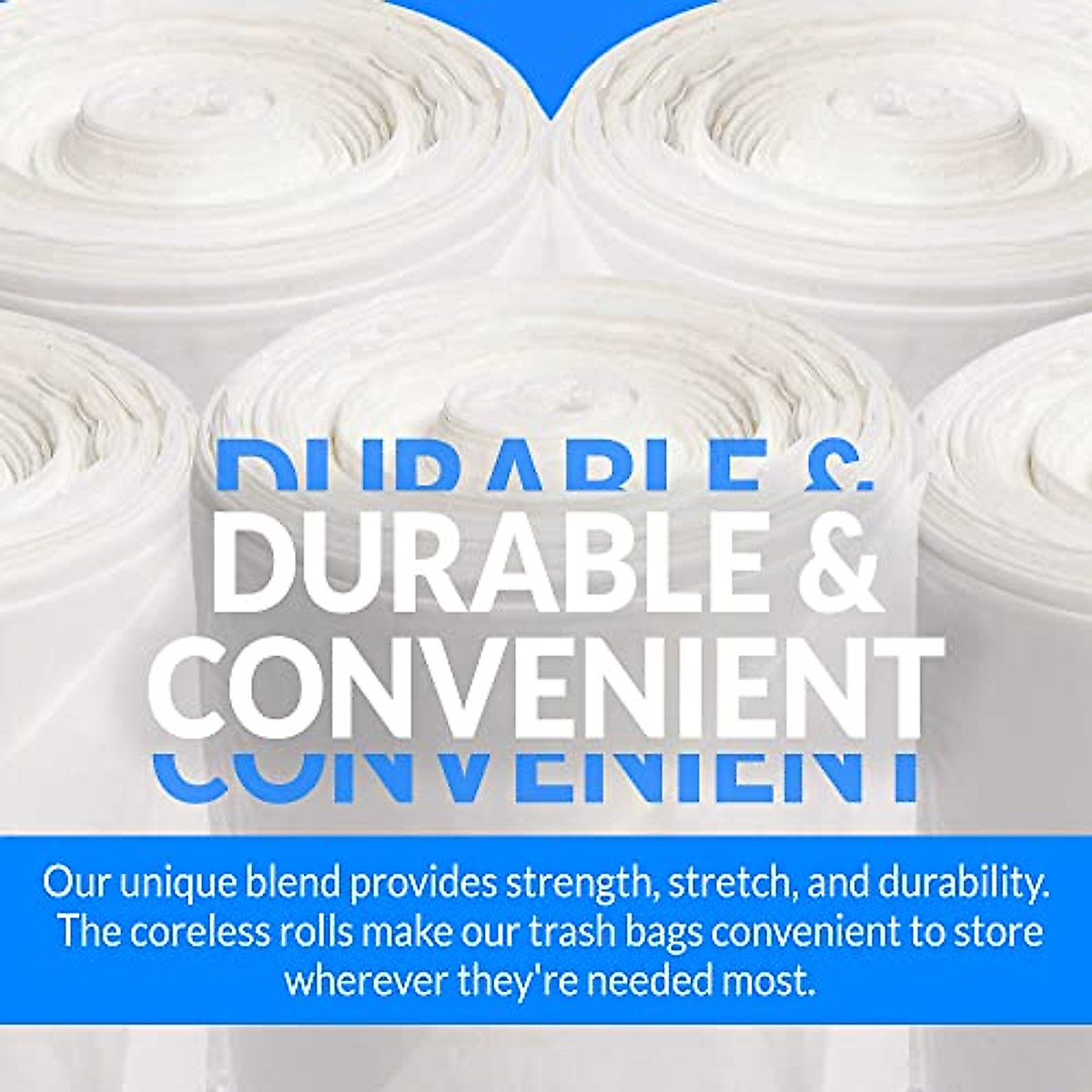 [Made in USA] Reli. 33 Gallon Trash Bags (50 Bags) | Clear Trash Bags | Recycling Bags | Plastic Trash Bags 30+ Gallon (32 Gal - 33 Gal) | Large Garbage Bags/Can Liners, Heavy Duty 33 Gal | SuperValue