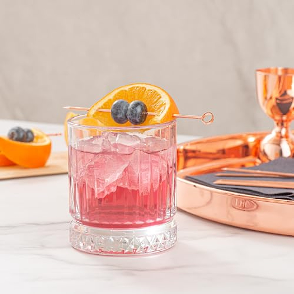 Restaurantware 4.5-inch Stainless Steel Cocktail and Martini Picks: Perfect for Professional Bars or At Home Use - Copper Plated Skewer For Fruit or Olive Garnishes - 10ct Toothpicks