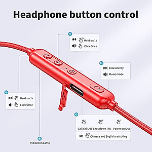 FIGMASU Wireless Bluetooth Headphones Neckband 100H Playtime, IPX5 Waterproof Wireless Earbuds in Ear, Noise Isolating Lightweight for Running, Workout, Gym Headset with Mic