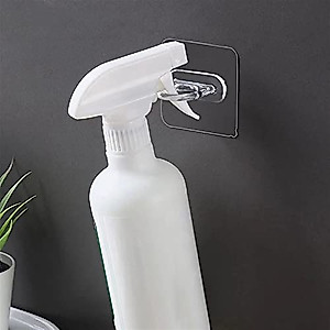 FABIVA 4/6Pcs Wall-Mounted Multifunctional Round Hooks Free Punching Seamless Paste Storage Rack Kitchen Bathroom Household Ring Hanger ( Size : 6 PCS )