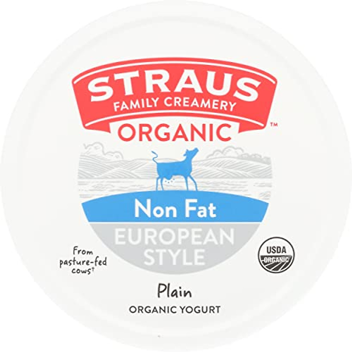 Straus Family Creamery, Non Fat Plain Yogurt, 32 oz