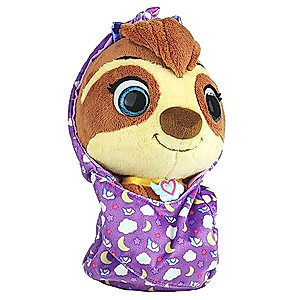 Just Play Disney Junior T.O.T.S. Cuddle & Wrap Sunny The Sloth, 10-inch Plush, Kids Toys for Ages 3 Up